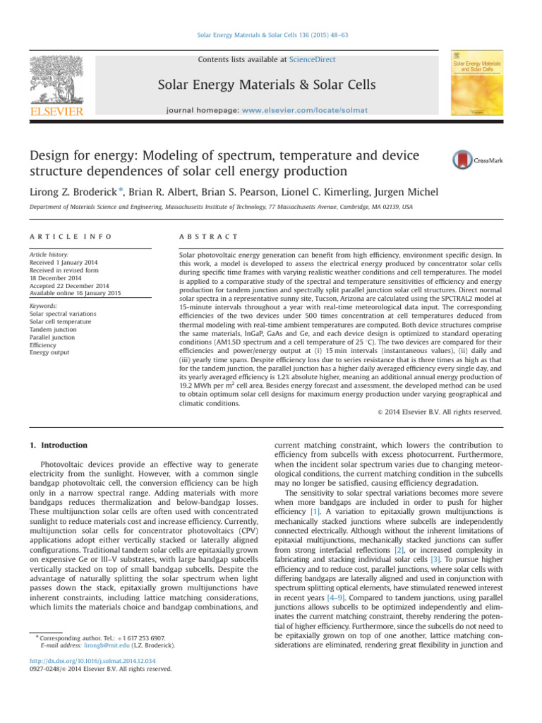 Design For Energy Modeling of Spectrum, Temperature and Device | PDF ...