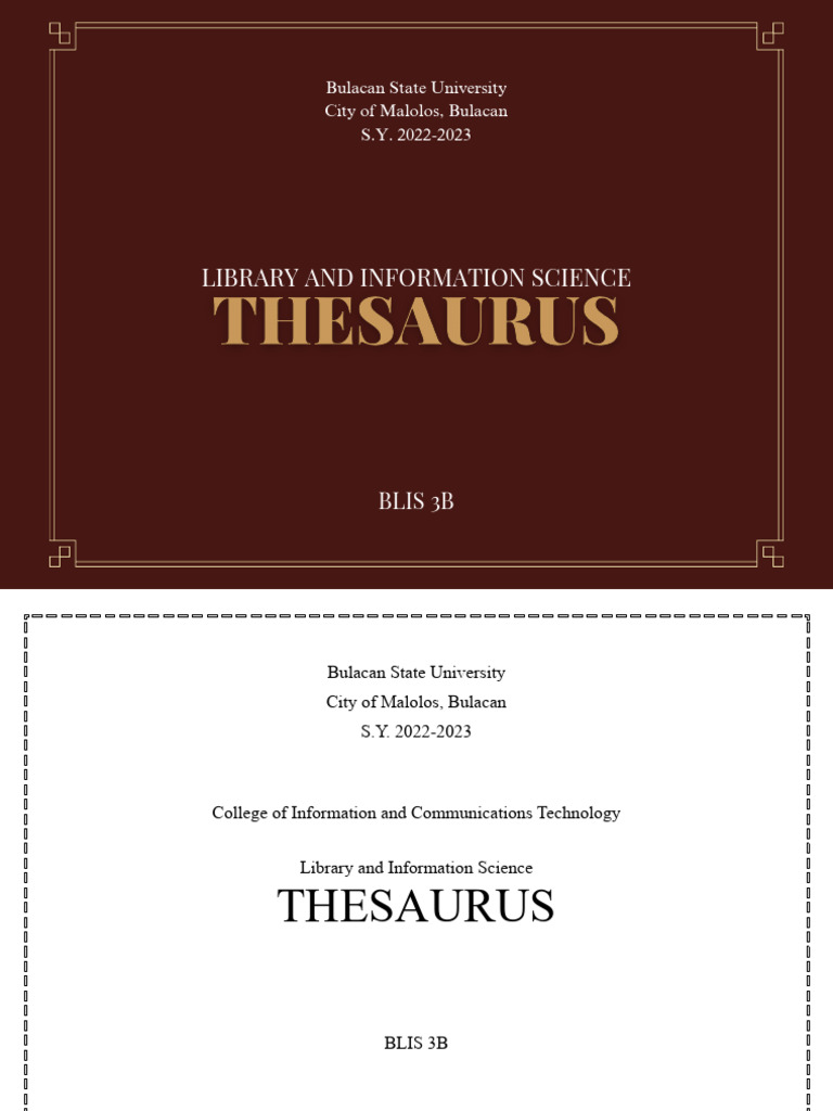 Blis 3b - Lis Thesaurus | PDF | Libraries | Data