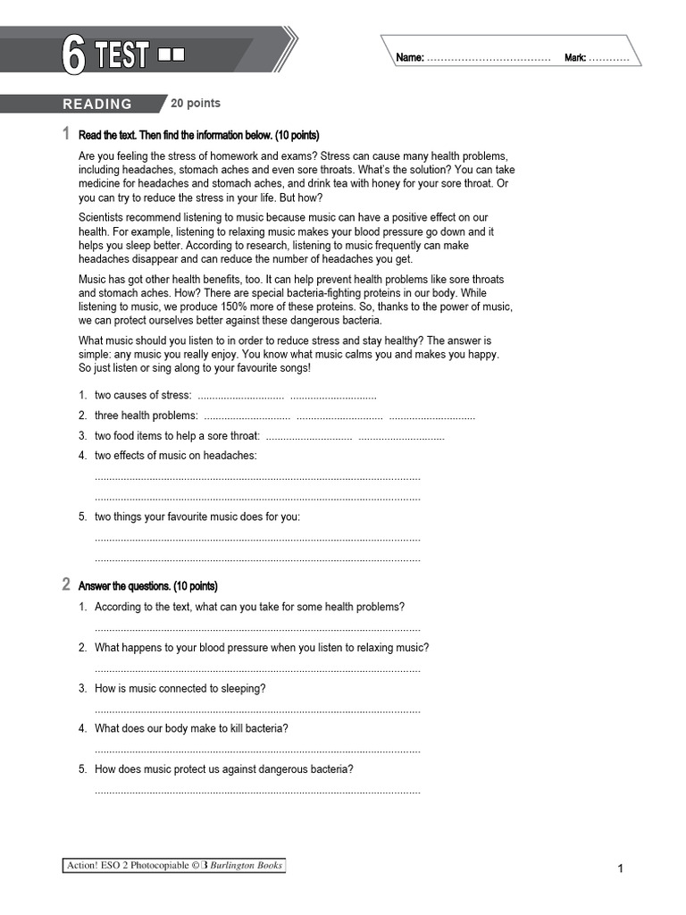 Examen Unit 6 | PDF | Headache