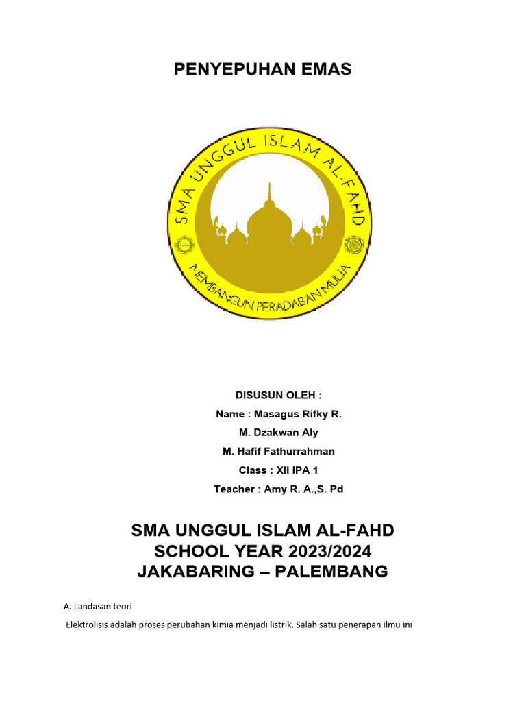 Penyepuhan Emas | PDF