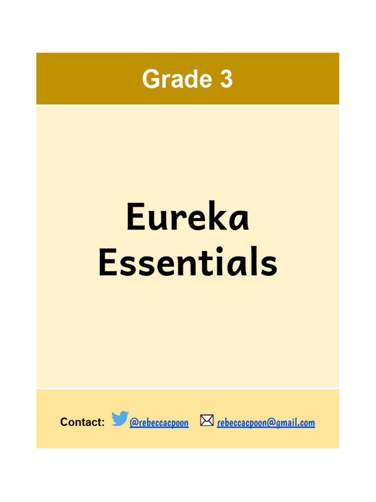 Grade 3 Eureka Essentials | PDF