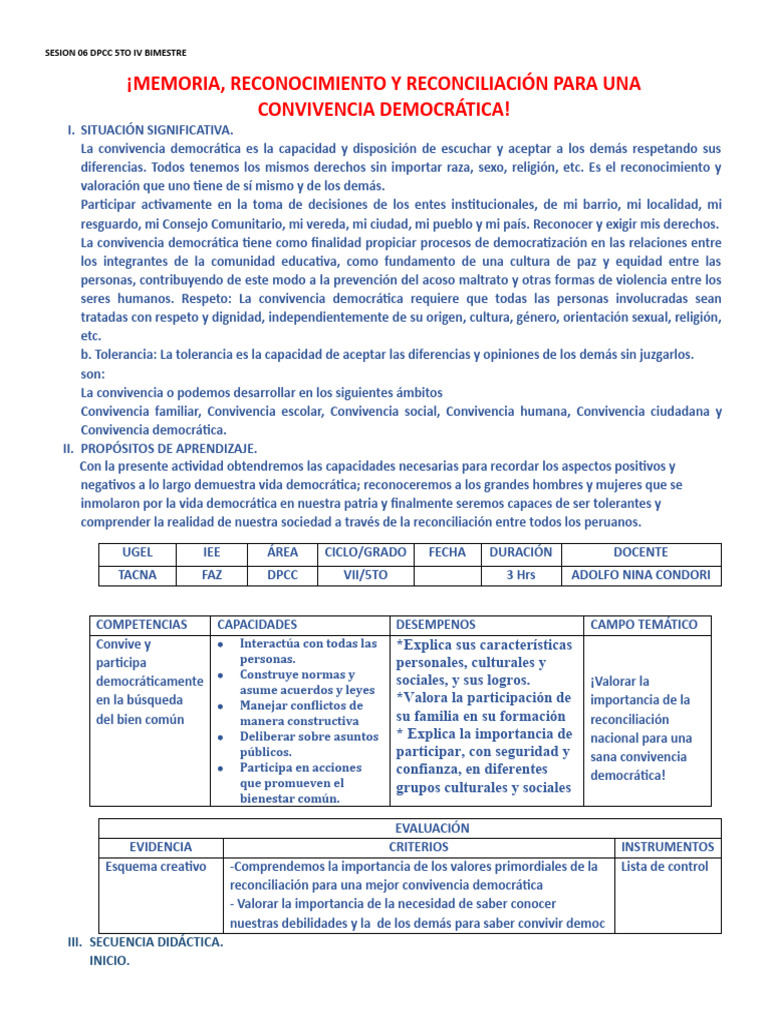 Sesion 06 DPCC 5to Iv Bimestre | PDF | Democracia | Ideologías políticas