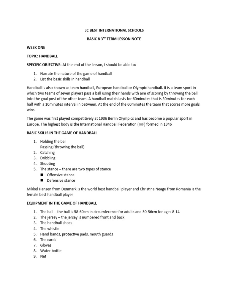 PHE Lesson Notes for JSS 1 & 3 Term 3 | PDF | Infection | Pathogen