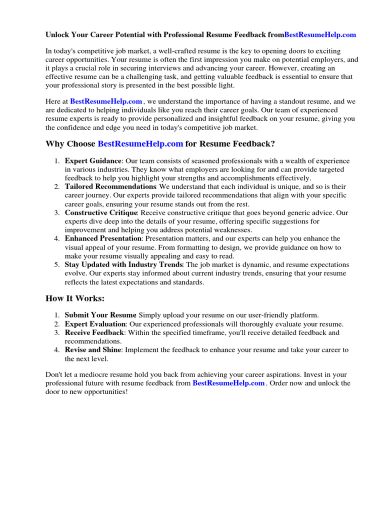 Resume Feedback | PDF | Résumé | Facebook