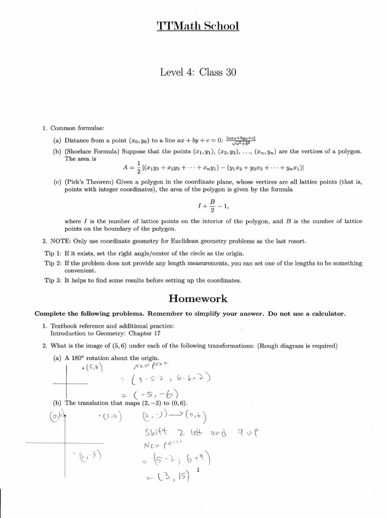Shoelace Method in Coordinate Geometry | PDF | Geometric Measurement ...