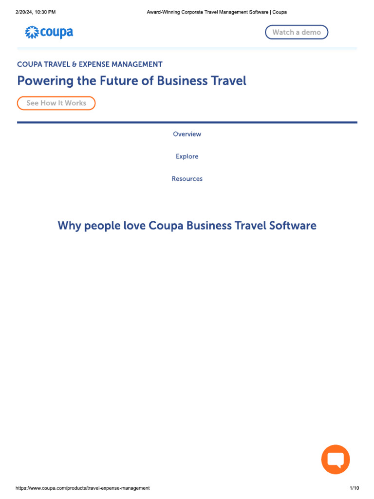 Coupa Award-Winning Corporate Travel Management Software - Coupa | PDF