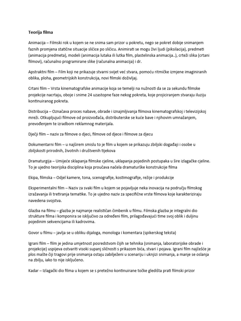 Teorija Filma - Teorija | PDF