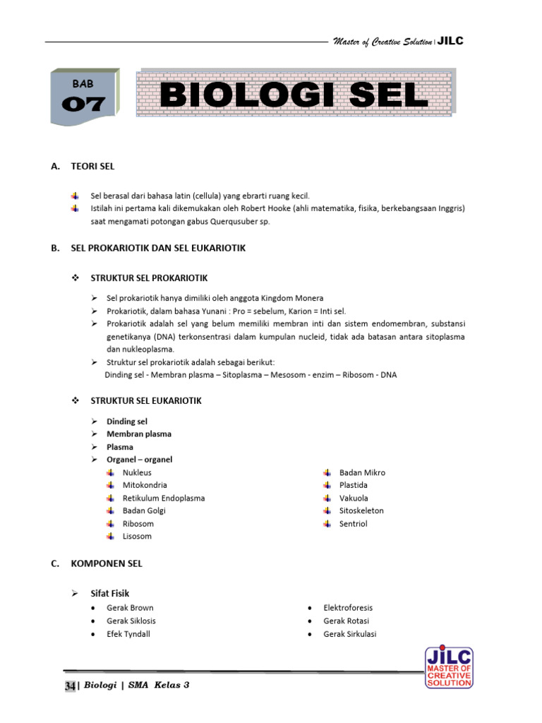 BAB 7 BIOLOGI SEL - Edited | PDF