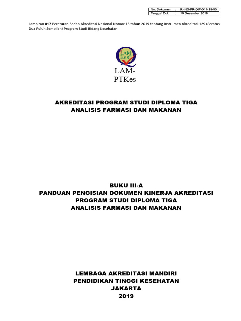 Buku 3A-Panduan Pengisian Dokumen Kinerja Akreditasi-Diploma Tiga ...