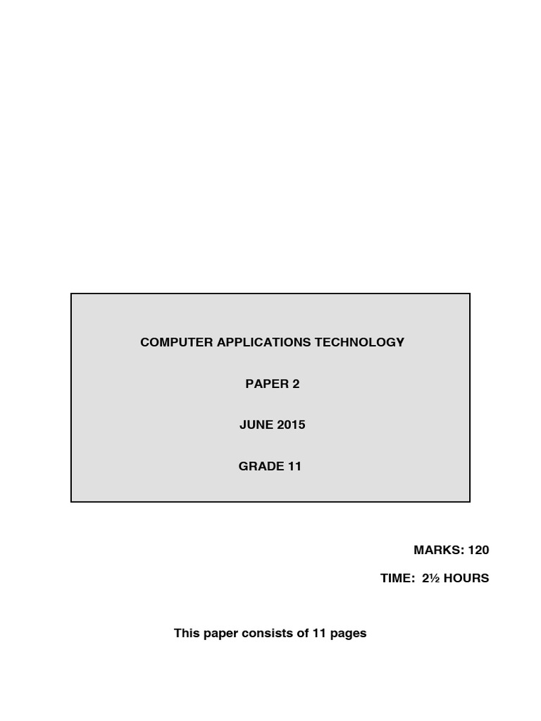 Computer Applications Technology p2 | PDF | Computer Network | Computer ...