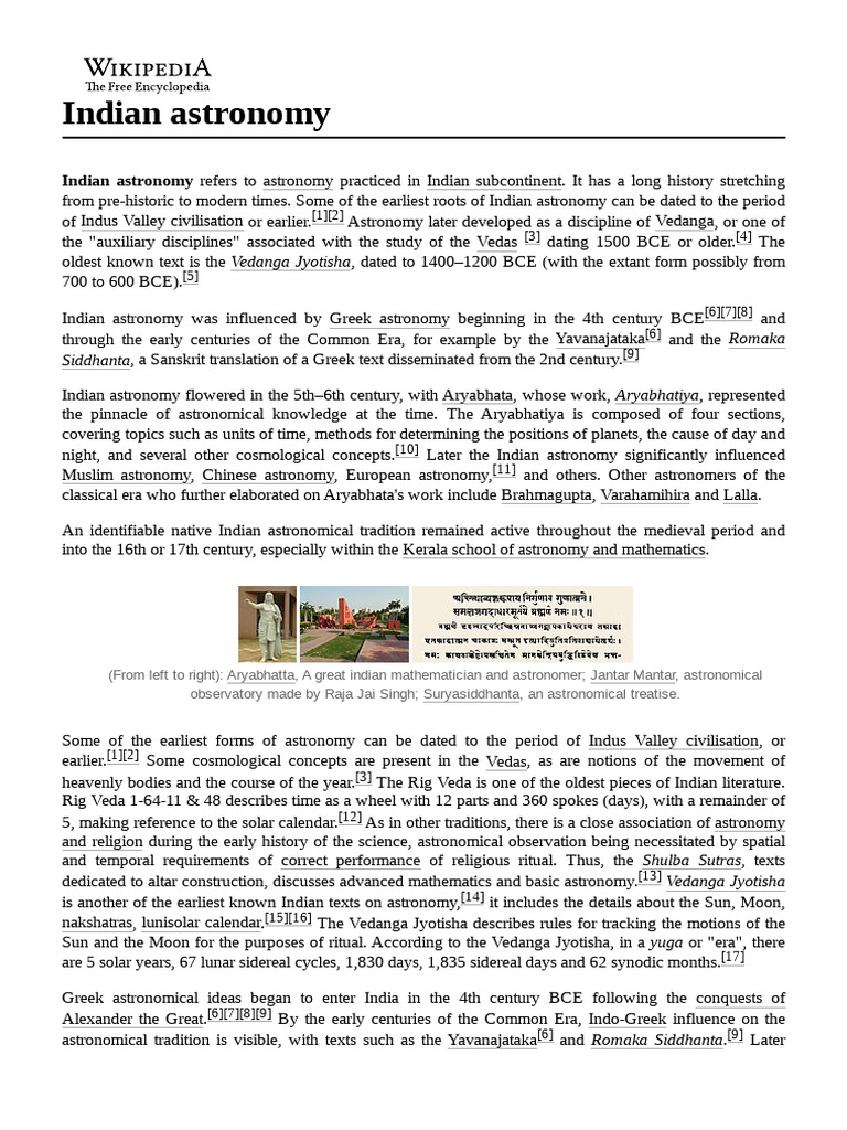 Indian Astronomy | PDF | Physical Sciences | Astronomy