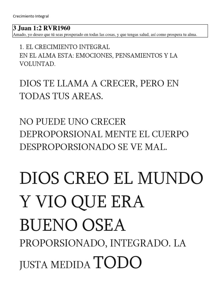 Crecimiento Integral | PDF