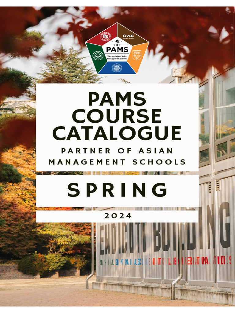PAMS Course Catalogue Spring 2024 | PDF | Supply Chain | Class ...