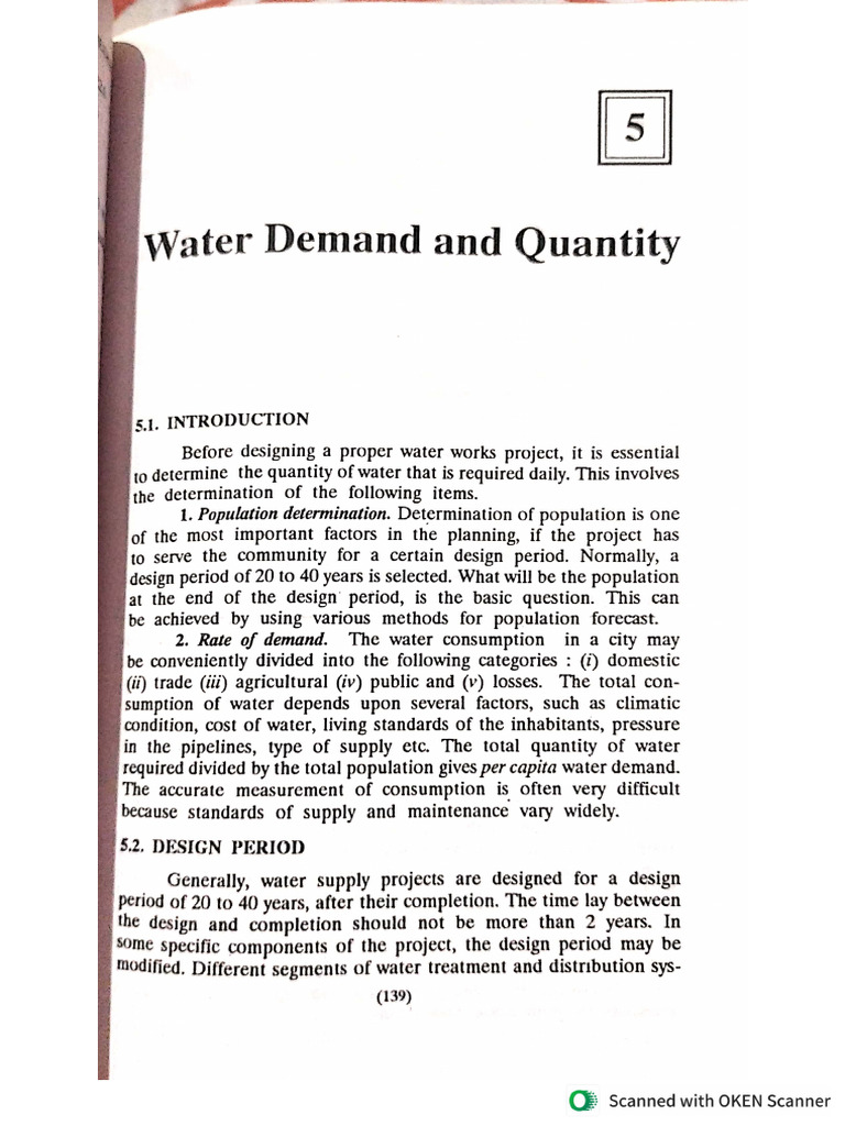 Water Demand | PDF