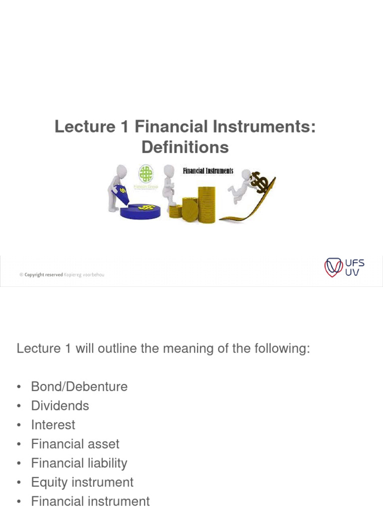 Lecture 1 IFRS 9 Financial Instruments Definitions | PDF | Equity ...