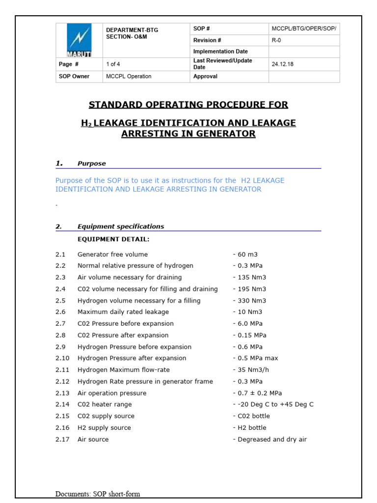 H2 Leakage Control in Generators | PDF | Valve | Leak