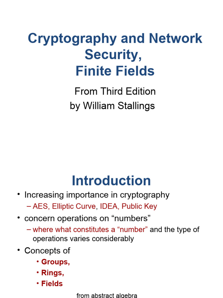 4.finite Fields, Modular and Polynomial | PDF | Field (Mathematics) | Group (Mathematics)