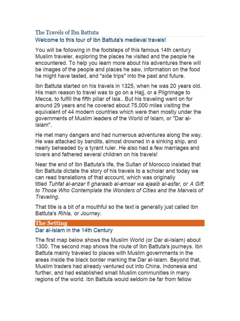 The Travels of Ibn Battuta Cairo and Two Others | PDF | Hajj | Mecca