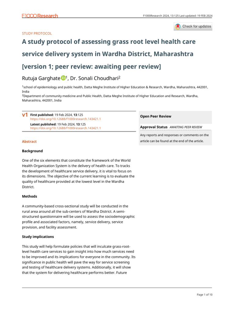 Rutuja Garghate | PDF | Health Care | Health System