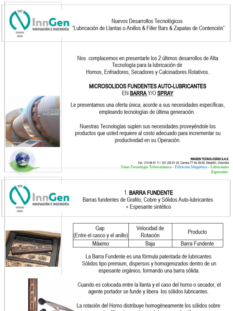 New Techs For Riding Ring & Filler Bar Lubrication 3 Hojas | PDF ...