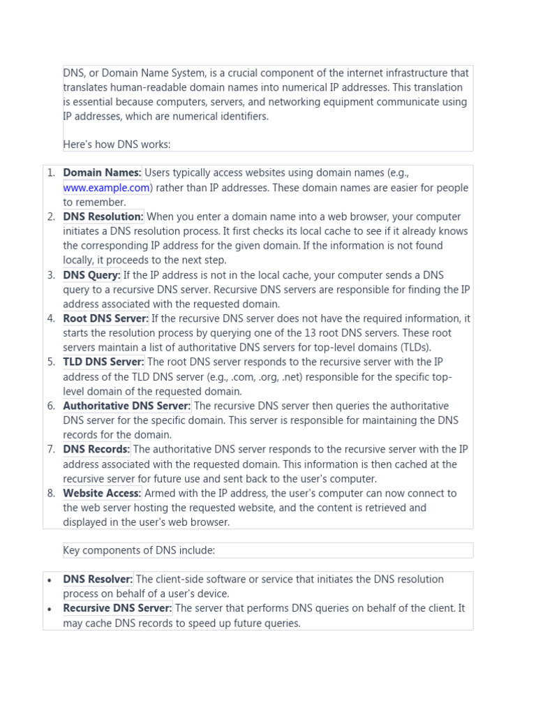 DNS | PDF | Domain Name System | Domain Name