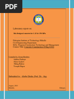 Mix Design Lab Report | PDF | Construction Aggregate | Concrete