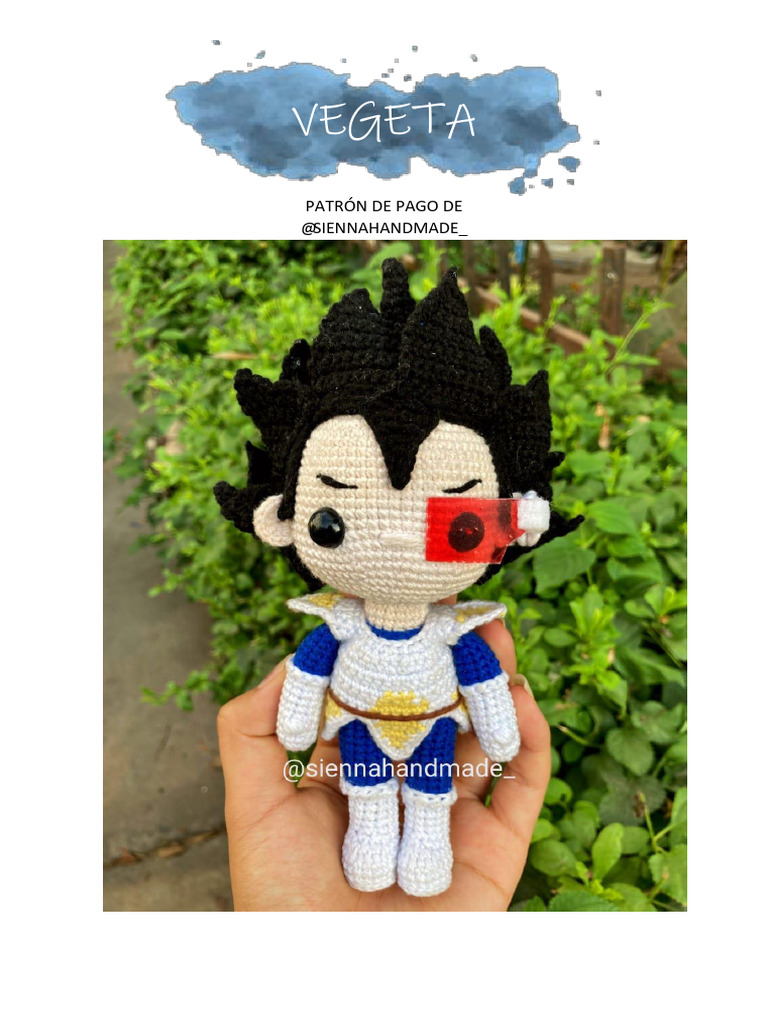 Patrón Amigurumi Vegeta a Crochet | PDF | Amigurumi | Artesanías