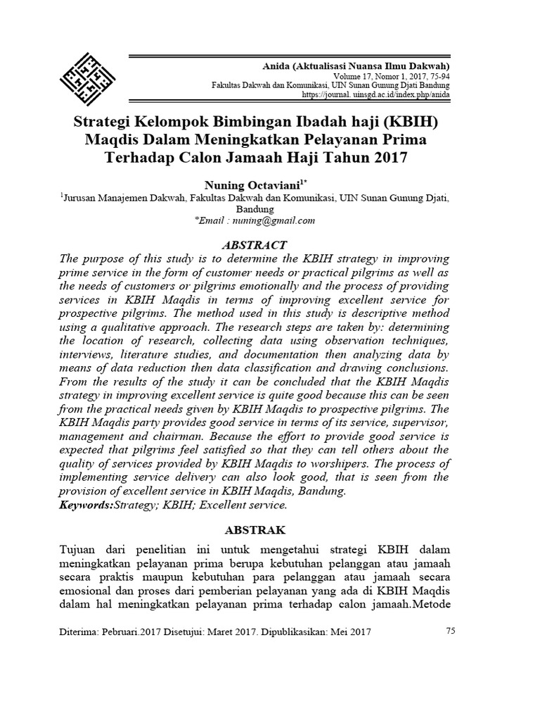 Strategi KBIH Maqdis untuk Pelayanan Haji | PDF | Semitic Words And ...