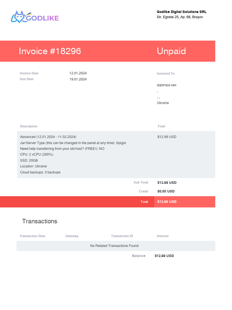 Invoice 18296 | PDF | Distributed Computing Architecture | Information Technology Management