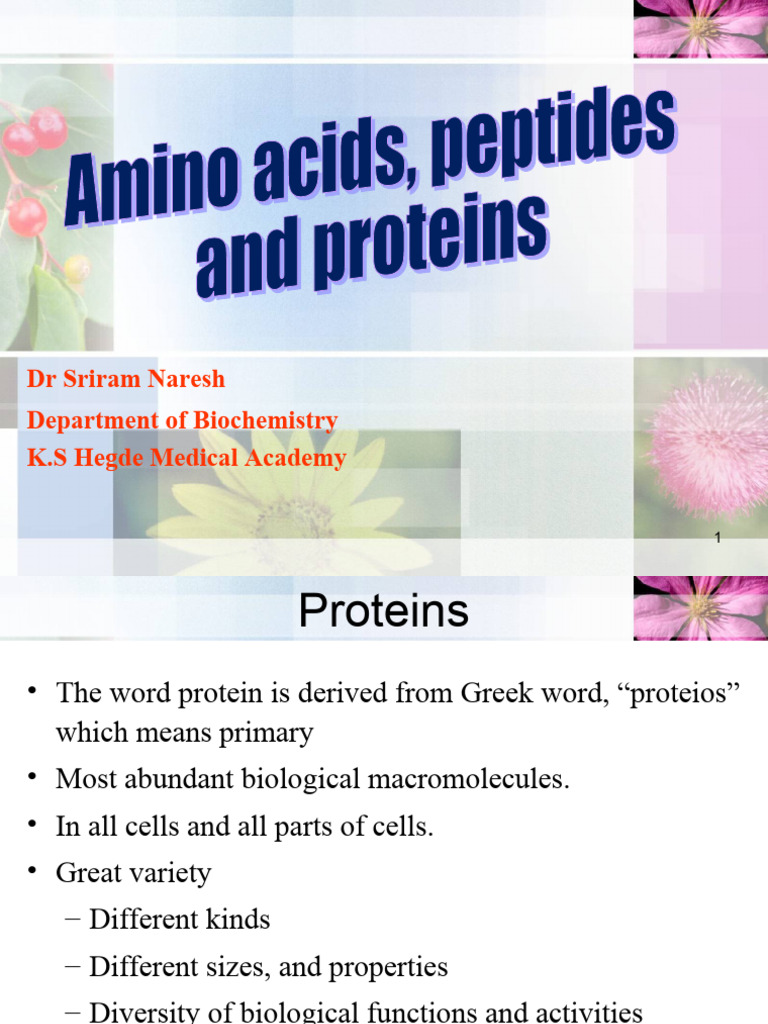 Amino Acid1 | PDF | Amino Acid | Proteins