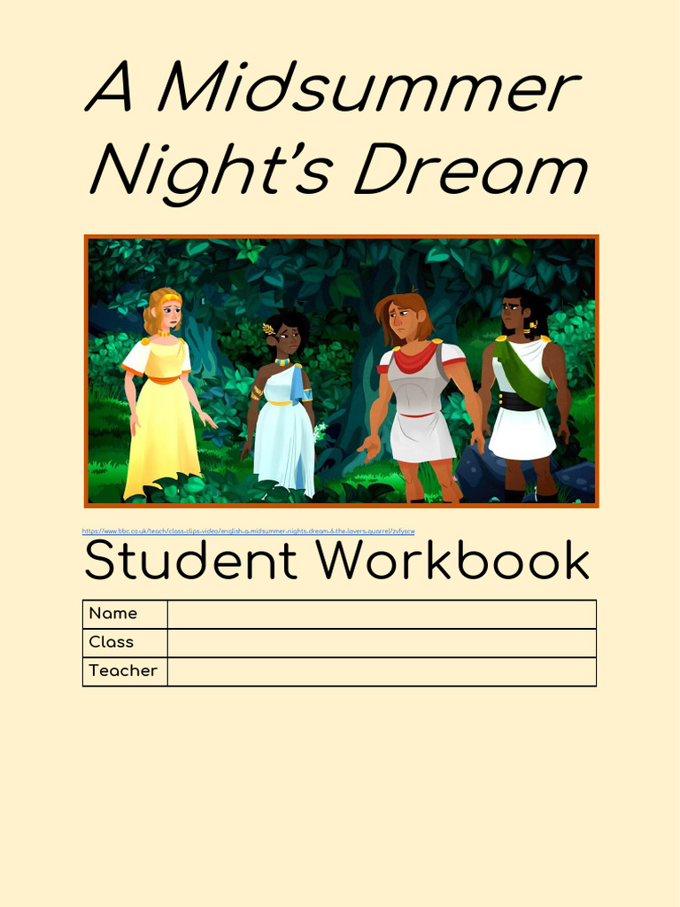 BOOKLET A Midsummer Night's Dream | PDF | A Midsummer Night's Dream | Shakespearean Comedies