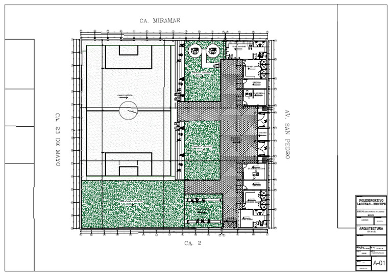 Plano Polideportivo Lagunas Mócupe | PDF