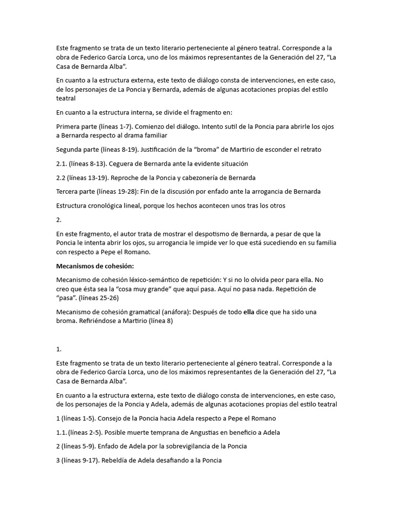 Este Fragmento Se Trata de Un Texto Literario Perteneciente Al Genero ...