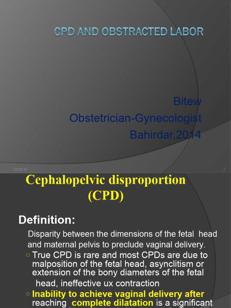 Obstructed Labor | PDF | Childbirth | Pelvis