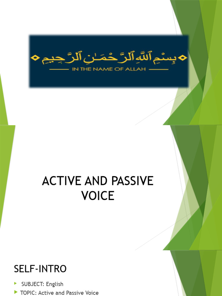 Definition of Active Voice Explained | PDF | Verb | Grammatical Tense
