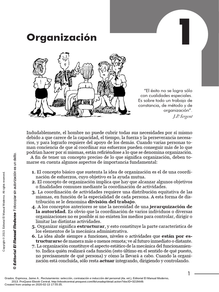Reclutamiento Selección Contratación e Inducción D... - (1. ORGANIZACIÓN) | PDF | Reclutamiento ...