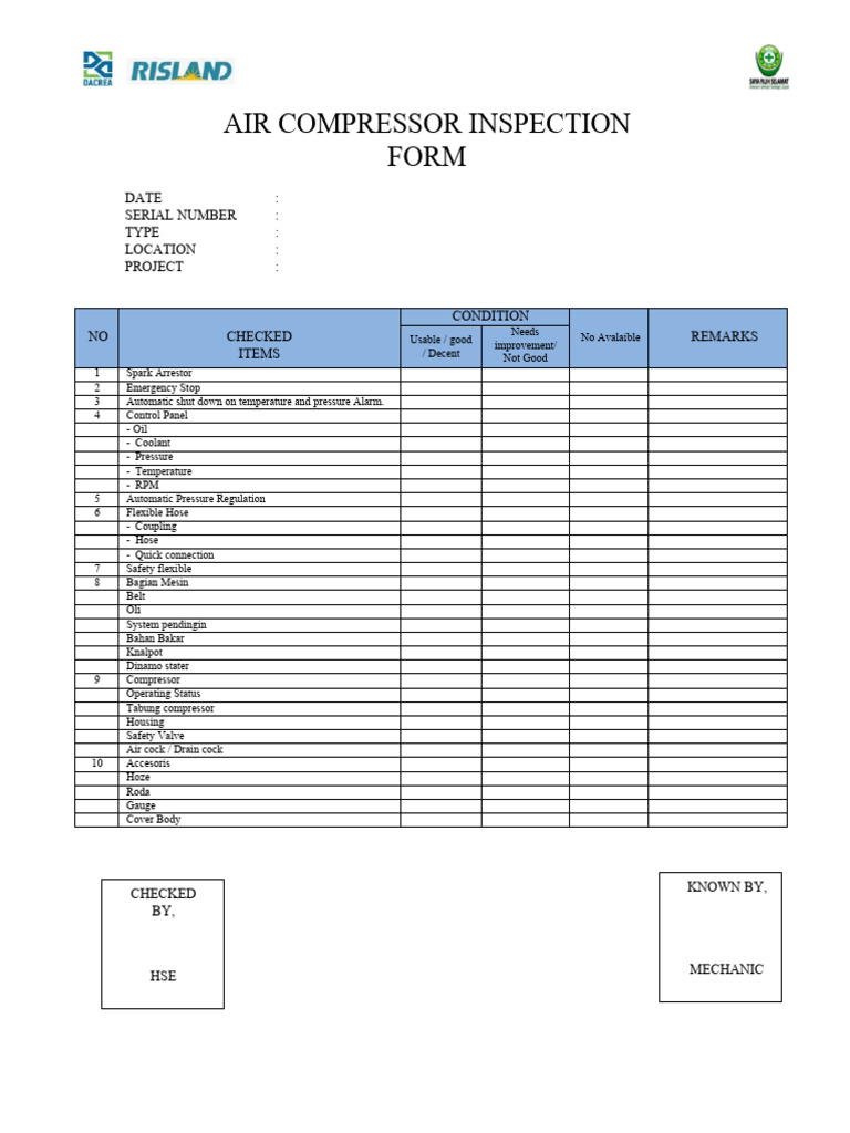 11.12. FORM - INSP Equipment & Tools | PDF | Electrical Engineering ...