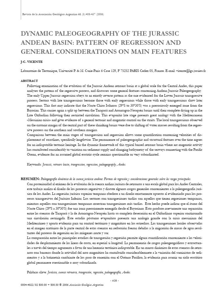 J-C. Vicente, (2006) | PDF | Andes | Earth Sciences