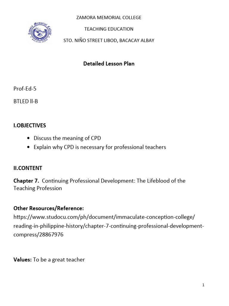CPD LP | PDF | Teachers | Professional Development