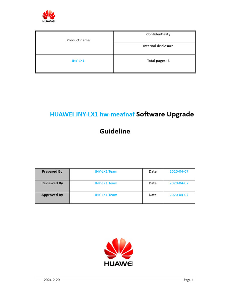 JNY-LX1 Software Upgrade Guide | PDF | Computer Hardware | System Software
