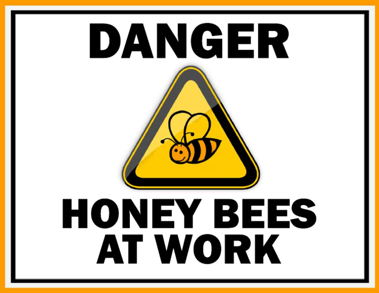 Danger Bees Sign Template | PDF