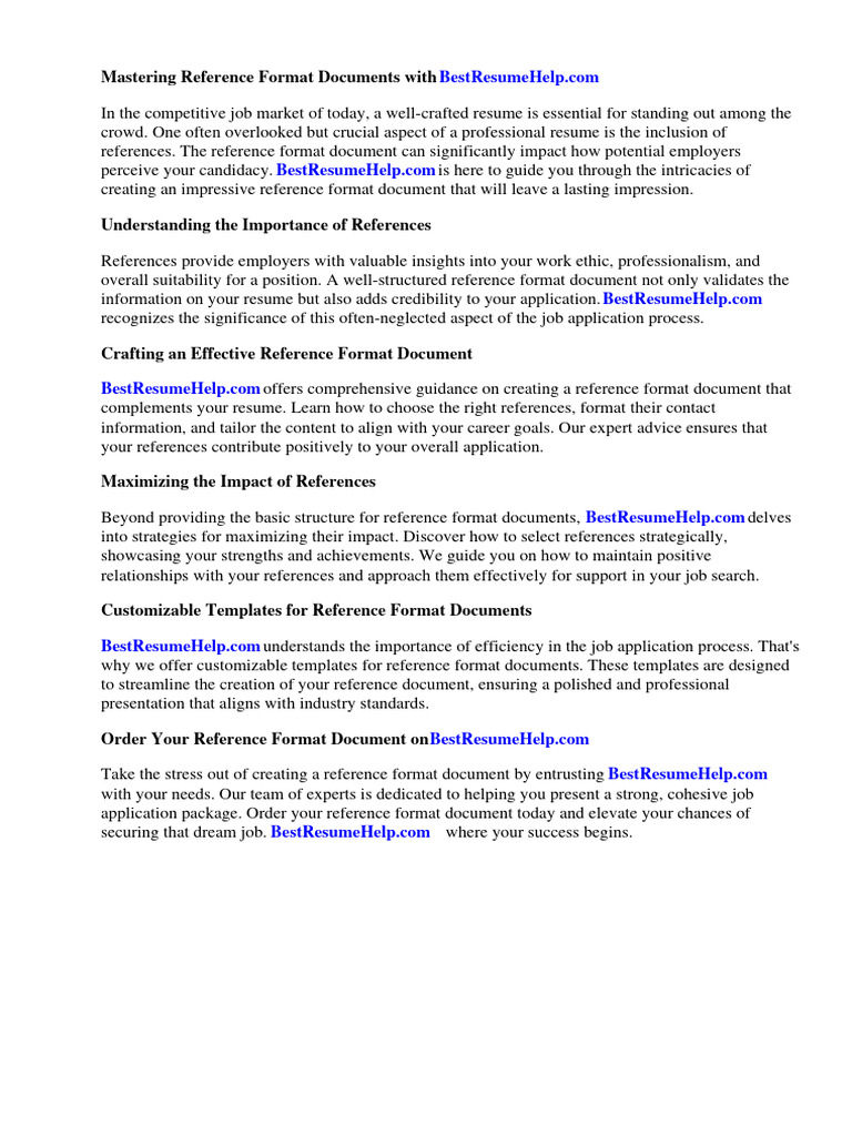 Reference Format Document | PDF | World Wide Web | Internet & Web