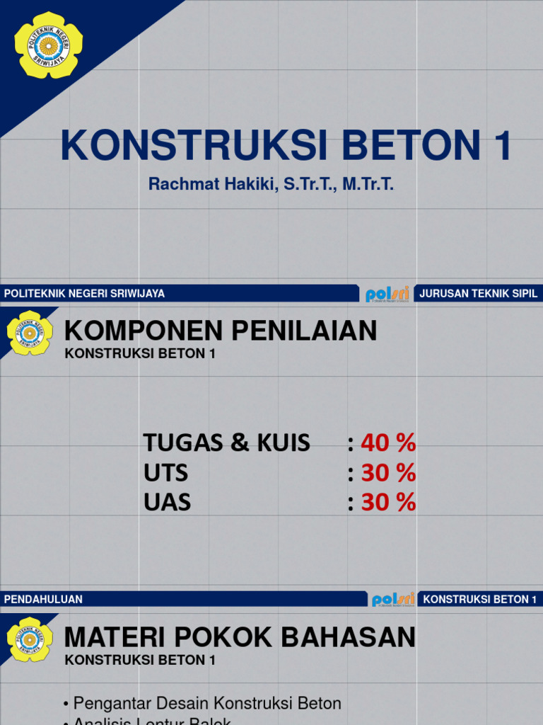 Modul Konstruksi Beton 1 SNI | PDF