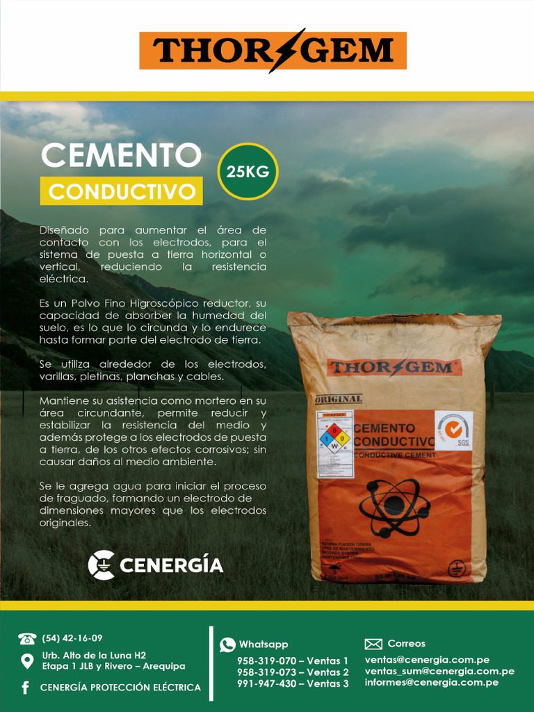 F.T THOR GEM CEMENTO CONDUCTIVO | PDF