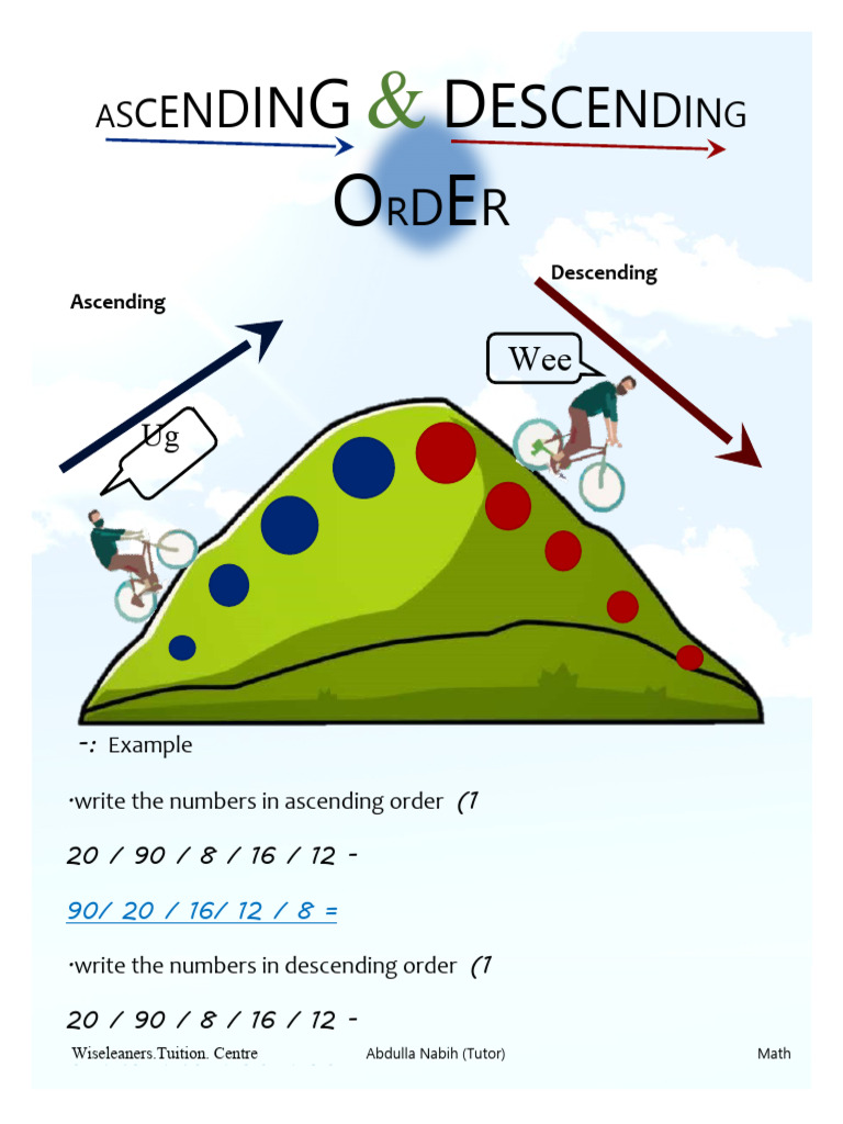 Ascending & Descending Order Notes | PDF
