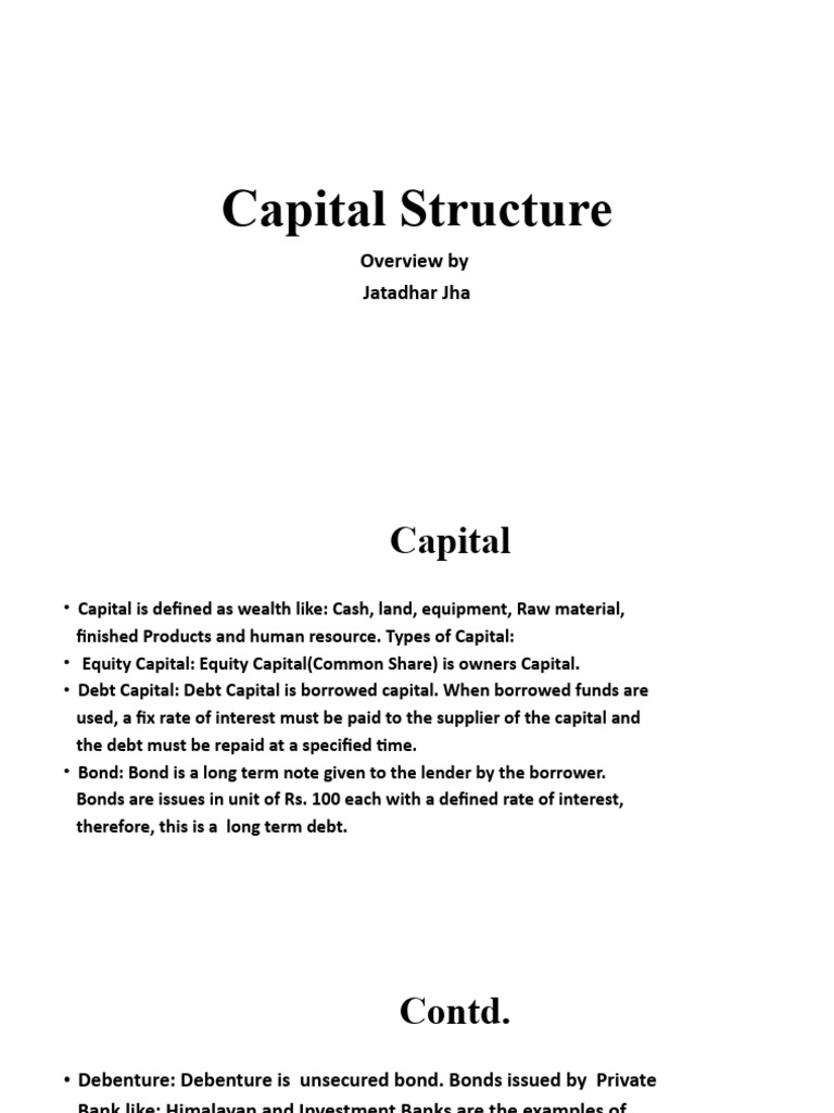 Capital Structure | PDF | Capital Structure | Financial Capital