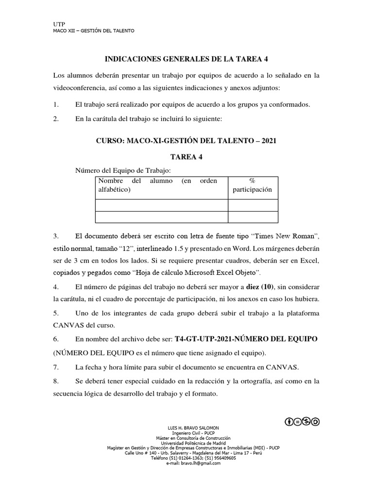 Maco Xii GT SP Tarea 4 Indicaciones | PDF | Plagio | Caso de carta