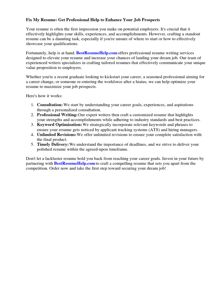 Fix My Resume | PDF | Résumé | Software Development Process