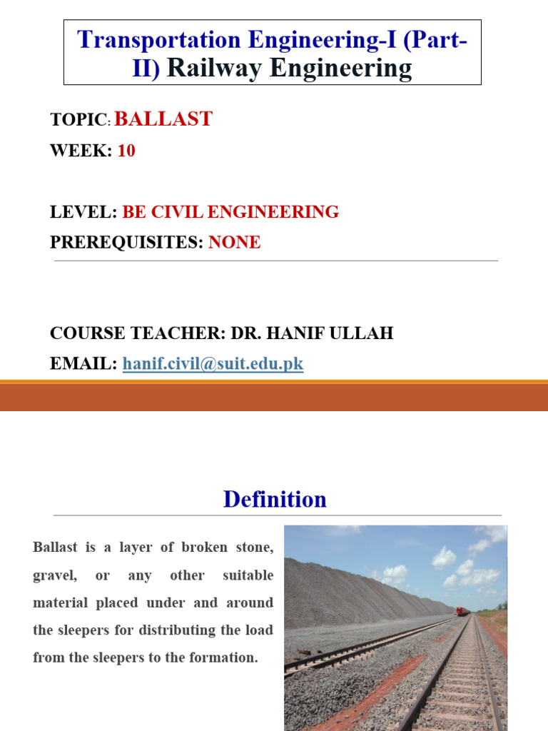 Lec 4 Ballast | PDF | Rock (Geology) | Materials