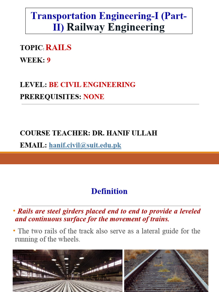 Lec-2, Rails | Download Free PDF | Wear | Applied And Interdisciplinary Physics